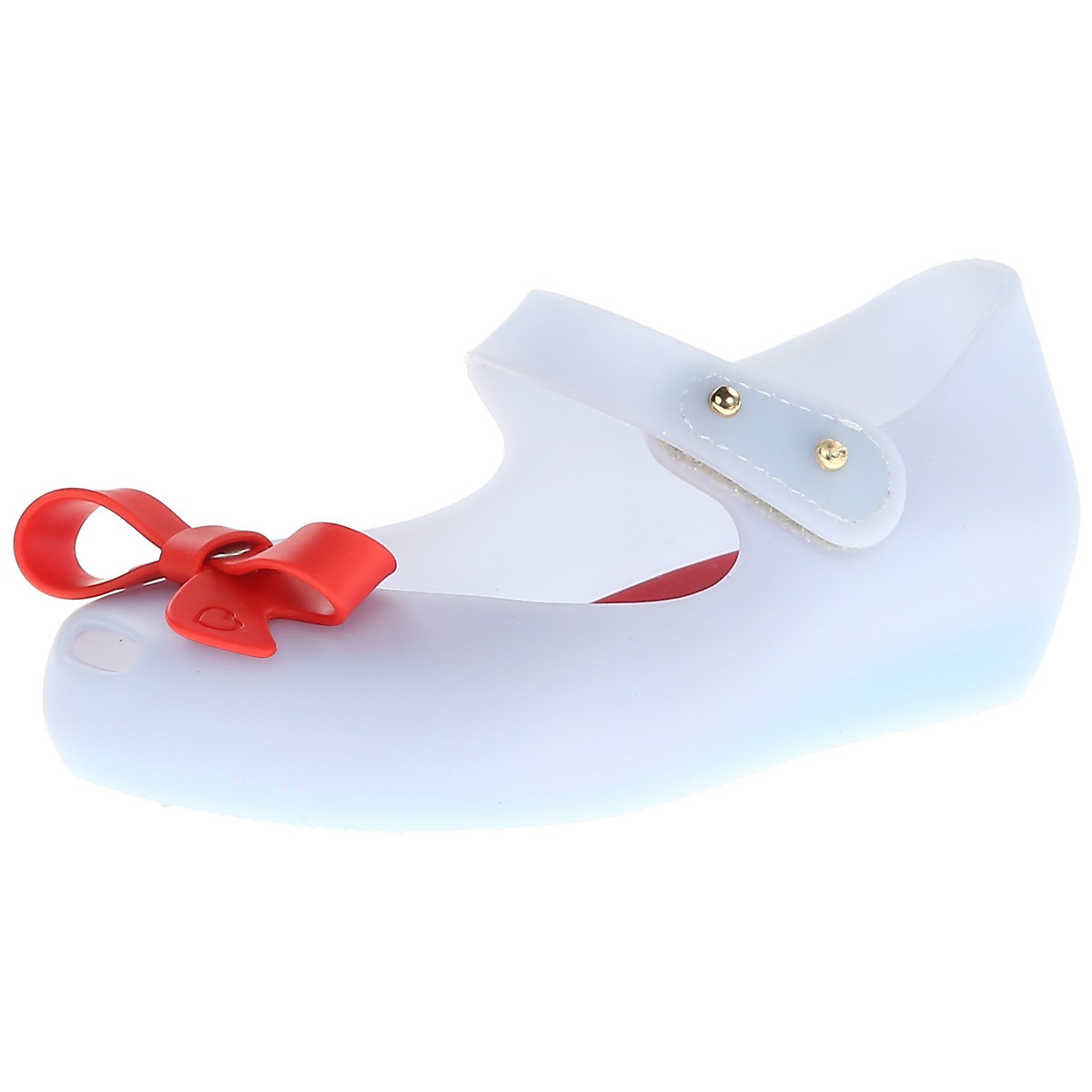Mini Melissa Ultragirl Bow Flat ,Blue/Red,5 M US Toddler