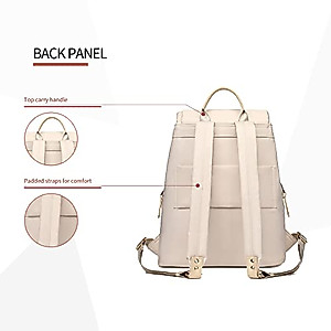 FULL DESIGN Travel Laptop Backpack for Women, 14 Inch Carry On Backpack for Daily Use, Water Resistant College Nurse Doctor Teacher Casual Daypack for Weekender Business Work Hiking