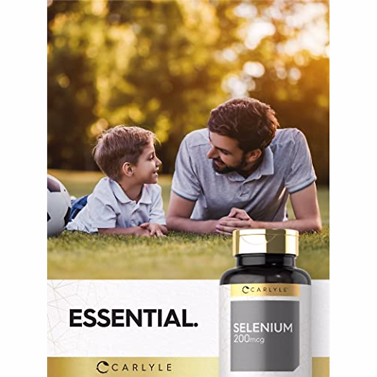 Selenium Supplement | 200mcg Tablets | Vegetarian, Non-GMO, Gluten Free | by Carlyle