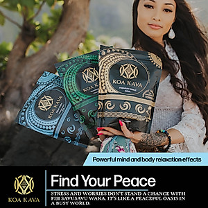 Koa Kava Fiji Kava Powder- Premium Noble Waka Kava Tea Made From Lateral Kava Root in Savusavu, Fiji. 8 oz