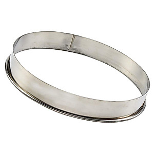 YARDWE Stainless Steel Muffin Rings Mousse Rings 9 inch Non Stick Pizza Cutter Rings Egg Pancake Rings Metal Tart Pastry Rings Molds for Cooking Baking Cakes Desserts Dough