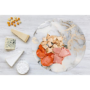 HASTA LA RAIZ | Mexican Handmade Cheese Board covered with resin. Ideal for Charcuterie Platter & Serving Tray. Model: Imperial Marble.