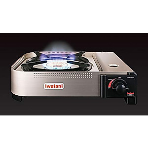 Iwatani 35FW Single-Burner Butane Portable Cooktop Indoor & Outdoor Cooking Stove Medium