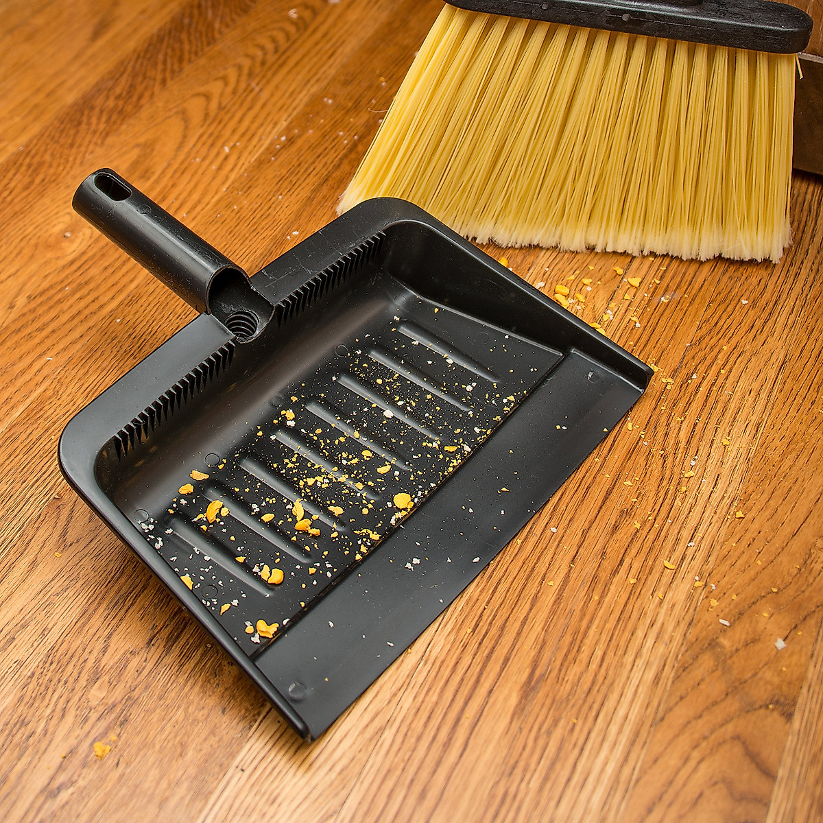 Carlisle FoodService Products 36143703 Flexible Plastic Dustpan, 12" Length, 12" Width, Black