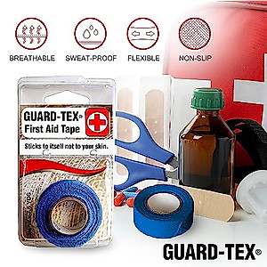 Guard-Tex Blue 1 1/2" Veterinarian Wide Tape - Self-Adhering Breathable Gauze for Non-Slip Grip and Wound Protections - 1 Roll x 7 ½ yds