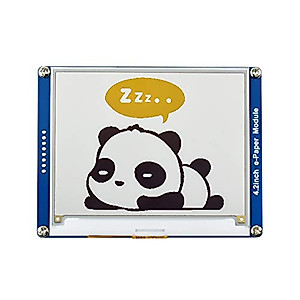 Waveshare 4.2inch E-Ink Display Module Compatible with Raspberry Pi 4B/3B+/3B/2B/B+/A+/Zero/Zero W/WH/Zero 2W Series Boards 400x300 Resolution Yellow/Black/White Three-Color SPI Interface