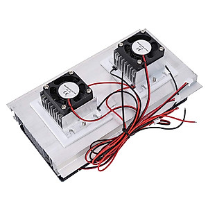 Thermoelectric Semiconductor Radiator Cooler Refrigeration Cooling Fan Heat Sink System Kit,2 Cooling Fans, 2 Large Fans and 2 Cold Junction modules