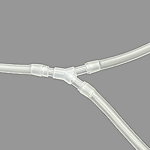 JOMISSLY Aquarium Air Pump Accessories 3/16" Y Tee 3 Way Hose Connector for Small Air Hose Splitter,Hose Fittings for Boat Water Air Line Tube(6pcs)