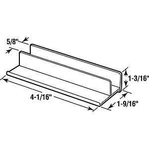 Prime-Line M 6221 Sliding Shower Door Bottom Guide, 5/8 In. Channels, Plastic Construction (Single Pack)