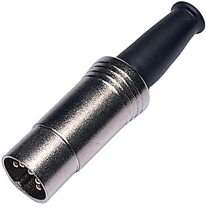 CESS Metal Body 5 Pin DIN Male Plug MIDI Cable Connector Soldering (4 Pack)