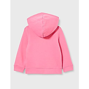 Amazon Essentials Girls' Fleece Zip-Up Hoodie Sweatshirt, Bright Pink, Medium