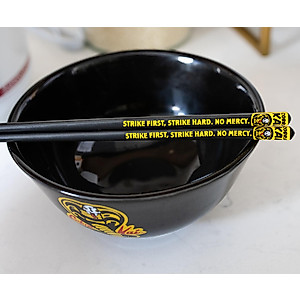 Surreal Entertainment The Karate Kid Cobra Kai and Miyagi-Do 18-Ounce Ramen Bowl Set with Chopsticks