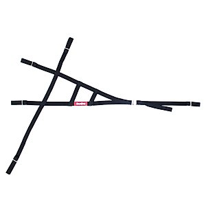 RaceQuip Right Side Window or Roll Cage Net Triangle Non-SFI Adjustable 28-58H x 12-40W Black 727001