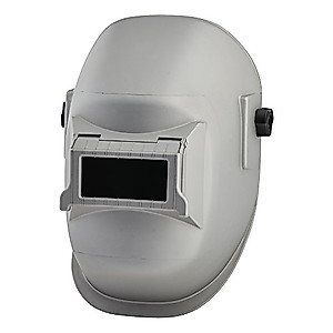 Sellstrom Lightweight, Super Tuff Nylon Shell and Rachet Headgear, Welding Helmet with 4-1/4" x 2" Sel-Snap Lift Front, Tough Thermoplastic Resin, Certified Frustration Free, Silver Coated, S29411