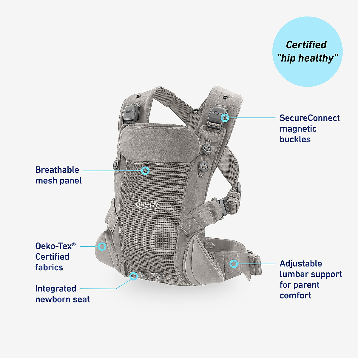 Graco® Cradle Me™ Lite 3-in-1 Baby Carrier, Oatmeal