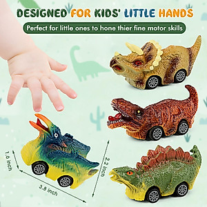 Nicmore Dinosaur Truck Toddler Toys Car: Toys for 2 3 4 Year Old Boy 5 in 1 Carrier Transport Toys for Kids Age 2-3 2-4 | 18 Months 2 Year Old Boy Girl Birthday Gifts