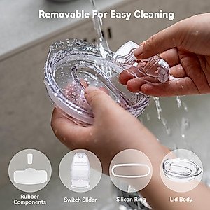 Bluwing 20 oz Tumbler Replacement Lids, 2 Pack Spill Proof Splash Resistant Lids Covers Fits YETI Rambler, Juro, Ozark Trail, koodee Tumbler and More