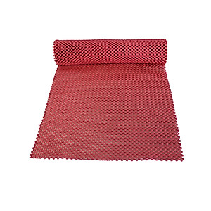 2 Pack Red Anti-Slip Mat Rug Non Skid - Shelf and Drawer Liner Trim to Fit 12 inch x 60 inch Each Roll