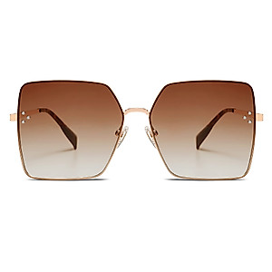 SOJOS Trendy Square Sunglasses Womens Big Oversized Designer Style UV Protection Sunnies Shades SJ1170