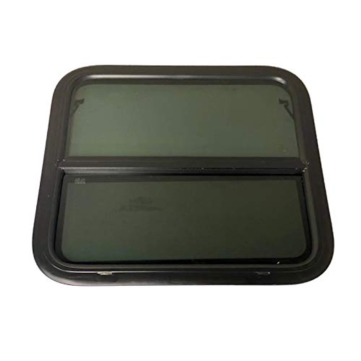 25.5" Width x 23.5" Height RV Window, Tiny House Vertical Slider W/Screen & Interior Camper Window Clamp Ring for 2" Wall Thickness Included, Teardrop Replacement Trailer Window