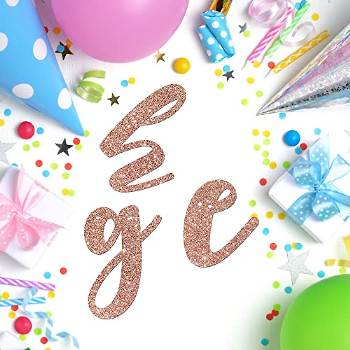 Halodete Last Fling Before the Ring Banner, Engaged Banner, Bridal Shower, Wedding Party Garland Bunting Decorations - Rose Gold Glitter