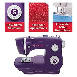 SINGER 3337 Purple Mechanical Sewing Machine