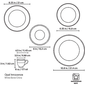 Lenox 5-Piece Place Setting Opal Innocence, White