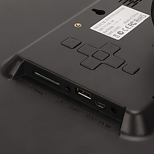 Digital Photo Album, 100‑240 V USB Interface Large Storage Digital Photo Frame Multiformat Playback for Images (US Plug)