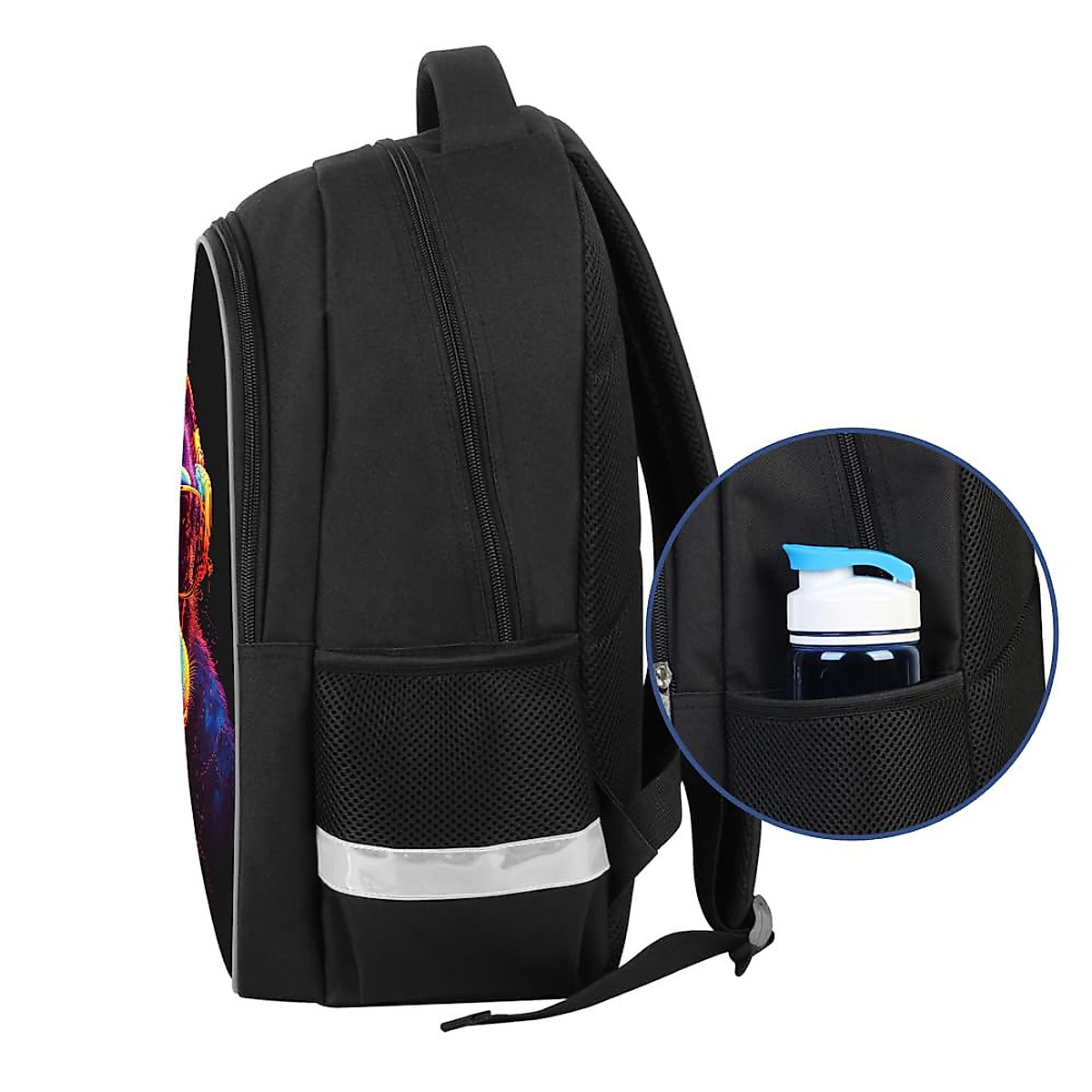 ZRENTAO Kids Backpack for Elementary Cute Schoolbag with Animal 3D Print (L) 11" x (W) 5.5" x (H) 16.5" Lightweight Bookbags for Student