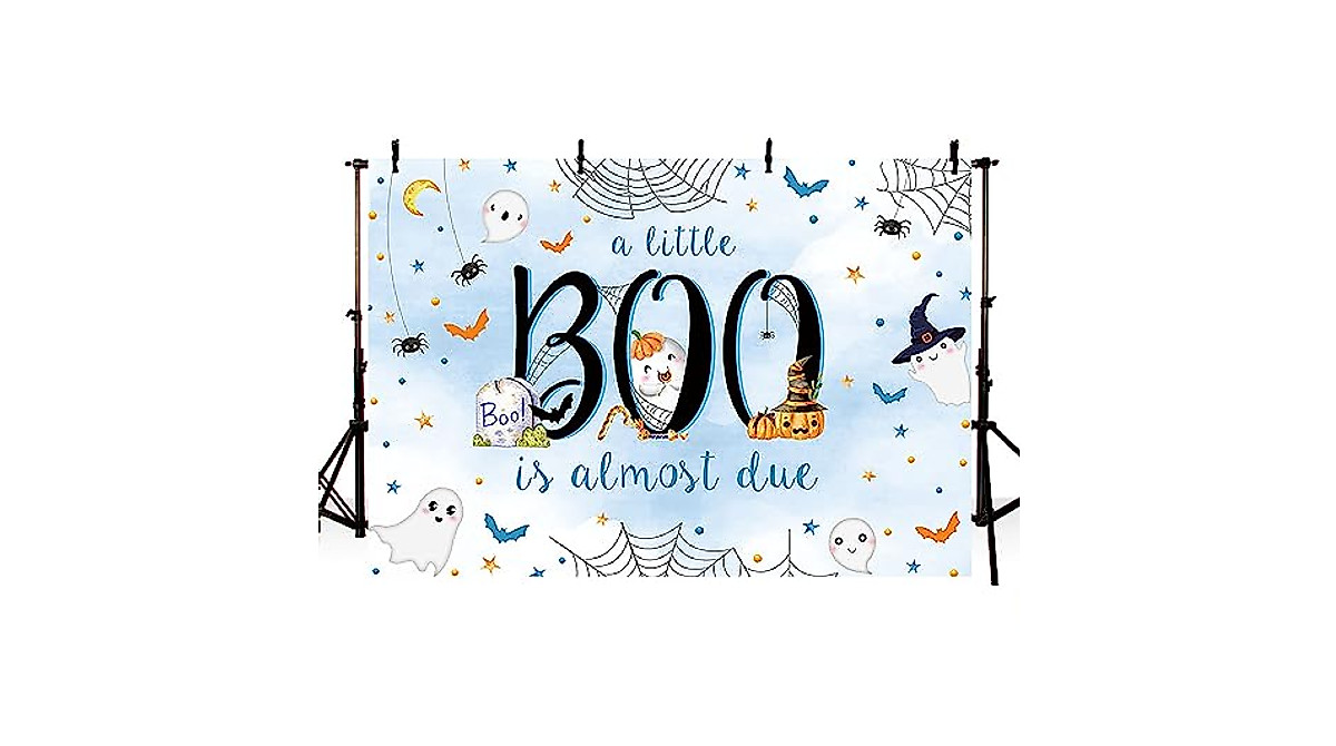 Halloween Baby Shower Backdrop - Perfect for Boy & Photo Booths