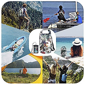 OMGear Waterproof Dry Bag Backpack Waterproof Phone Pouch 40L/30L/20L/10L/5L Floating Dry Sack For Kayaking Boating Sailing Canoeing Rafting Hiking Camping Outdoors Activities (camouflage1, 20L)