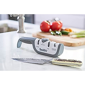 Smith's 51109 Select Angle Adjust Manual Knife Sharpener, White/Gray