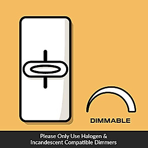 Simba Lighting Halogen GU10 35W Spotlight 120V MR16 with Glass Cover (6 Pack) Dimmable for NP5 Candle Warmer, Accent, Recessed, Track Lighting, Twist-N-Lock Base, Warm White 2700K