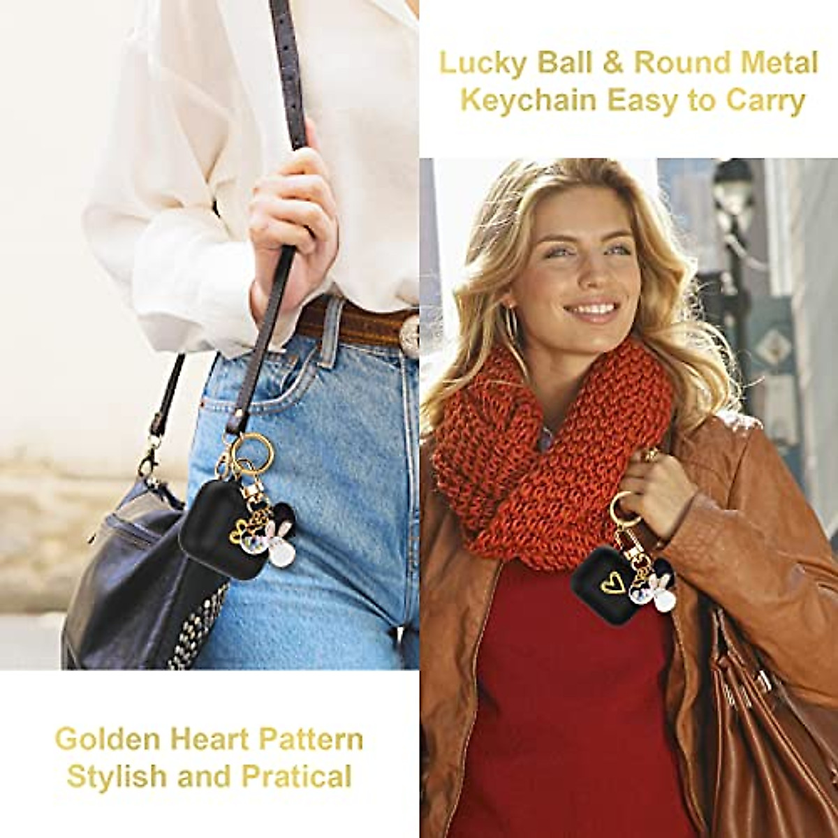 2 Pack Aiiko Airpods 2nd 1st Generation Case with Keychain