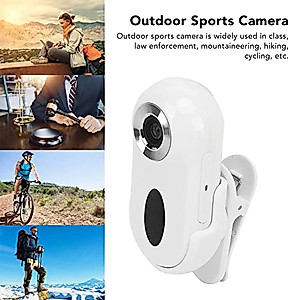 Motion Camera, Outdoor Camera DC5V 1080P HD Image 0.96in Screen Loop Image Recording with Silicone Cover for Home for Mountaineering (White)