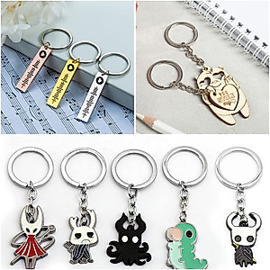 20pcs Stainless Steel Key Ring, Round Key Rings for Flat Keychains, Keychain Rings Key Rings for Keychains for Car Keys, Household Keys, Dog Tags (25mm and 30 mm)