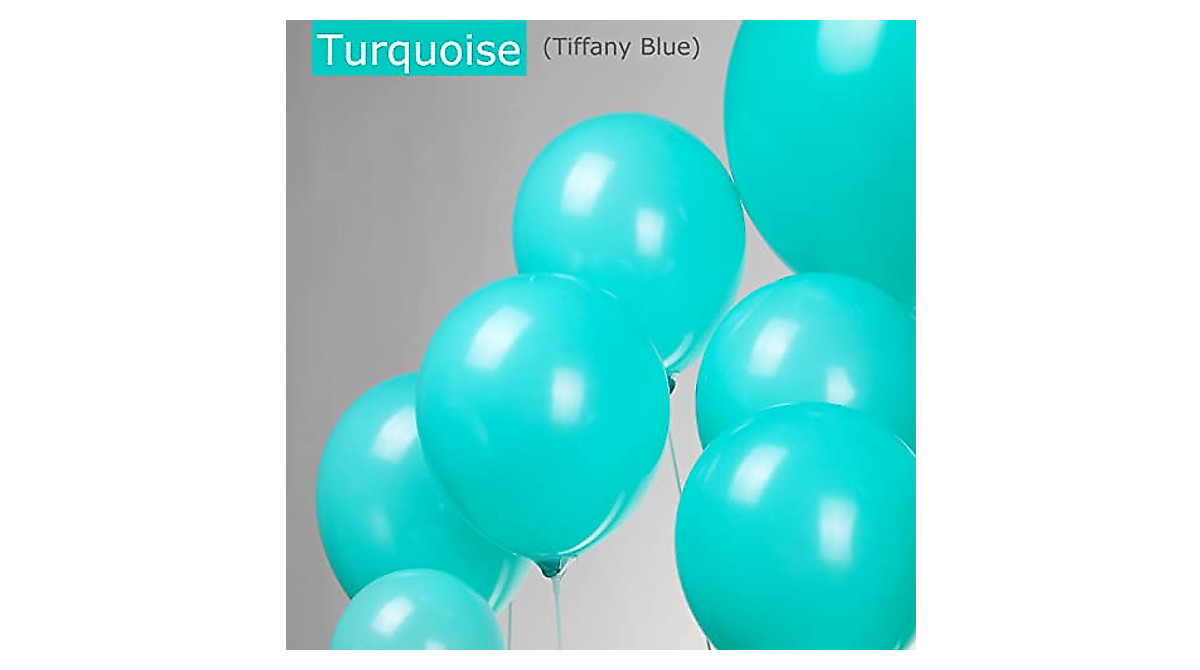 Turquoise Balloon Kit for Weddings & Parties - 105pc Assorted Set