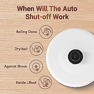 Mecity Electric Kettle Stainless Steel Gooseneck Water Kettle Water Boiler for Pour Over Coffee Fast Heating, Auto Shut Off, 27 fl oz, 1000W, Milk White