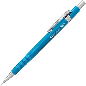 Pentel Sharp Mechanical Pencil, (0.7mm), Medium Line, Blue Barrel, Box of 12 (P207C)