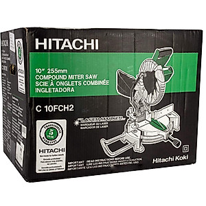 Hitachi C10FCH2 15-Amp 10-inch Single Bevel Compound Miter Saw with Laser Marker