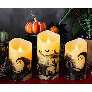 Disney Nightmare Before Christmas LED Flickering Flameless Candles | Set of 3