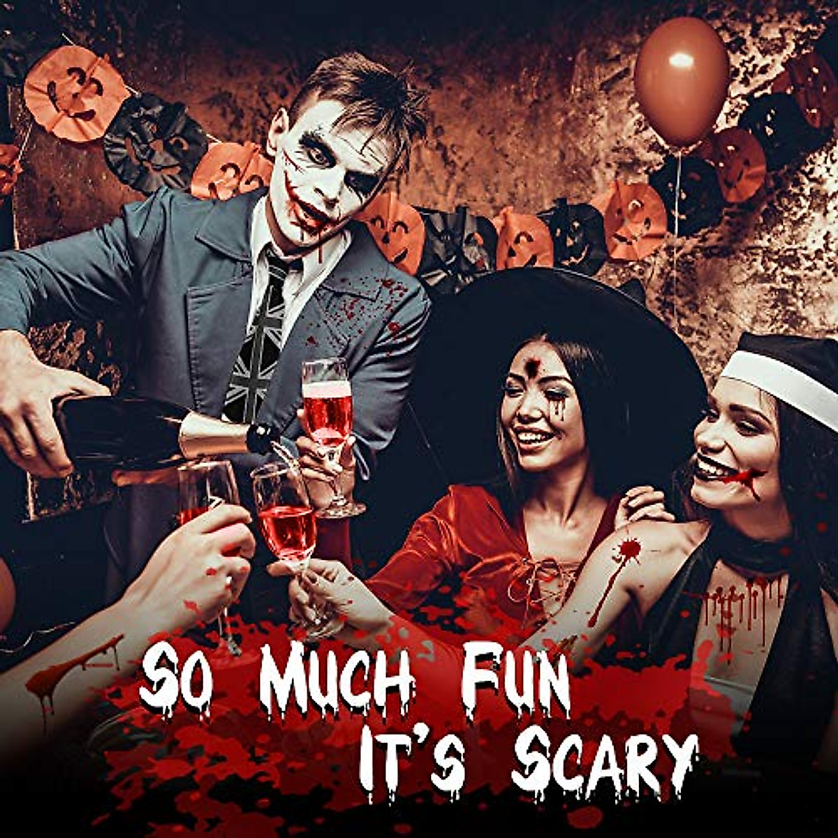 Halloween Fake Blood Spray 1oz, Realistic Safe Washable Fake Blood for Clothes Halloween Blood Makeup Zombie Vampire Bloody Face Blood for Halloween (1oz/30ml)