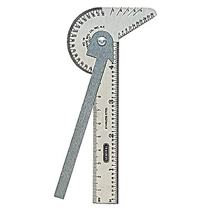 General Tools Pocket-Sized 6-In-1 Multi Use Ruler and Gauge #16ME with 4-Inch Ruler and Etched Graduations in 64ths of an Inch and Millimeters