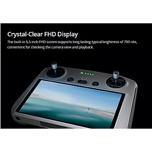 Original RC Controller - High-performance remote control for DJI Mavic 3 and DJI Mini 3 Pro, O3+ image transmission support, transmission distance up to 15 km, with Lanyard and screen tempered film