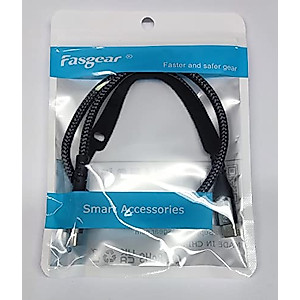 Fasgear USB C to USB C Cable 1.6ft, Type C USB 3.1 Gen 2 10Gbps 4K@60Hz Output 5A 100W Fast Charge Power Delivery (PD),for PD Docking Station,T5 LaCie SSD,Hard Drives,MacBook Pro,iPad Pro 2018,Black