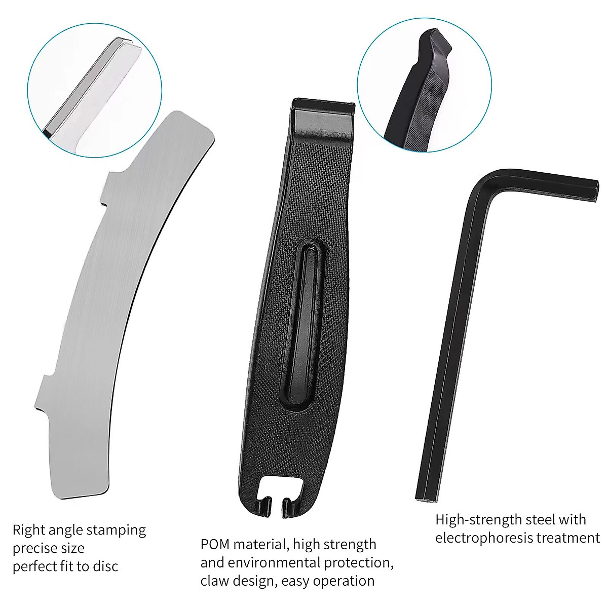 4 Pairs Bike Brake Pads, Bicycle Disc Brake Pads Compatible for SRAM Avid Ball Bearing 5 Mechanical BB5 MTB Brake Pads, Compatible for Merida Duke for Mountain Bike Ebike (with 3 Installation Tools)