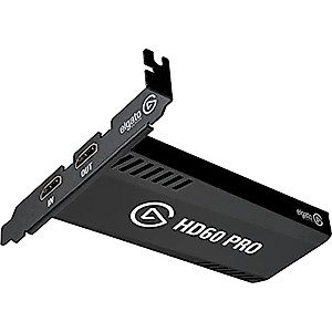 Elgato HD60 Pro1080p60 Capture and Passthrough, PCIe Capture Card, Low-Latency Technology, PS5, PS4, Xbox Series X/S, Xbox One, black