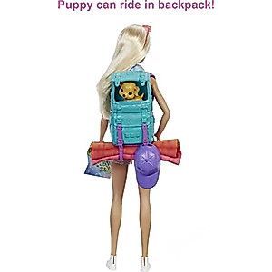 Barbie It Takes Two Doll & Accessories, Malibu Camping Playset with Doll, Pet Puppy & 10+ Accessories Including Sleeping Bag