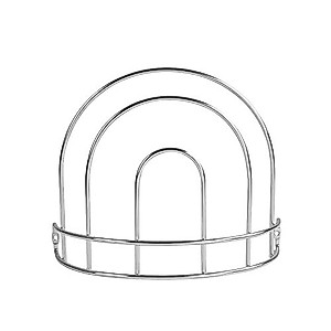 Spectrum Diversified Paper Holder & Organizer, Wall Mount or Countertop Display Perfect for Gift Bags & Wrapping Stations, Grocery Bag Holder, Sponge Cradle, Chrome