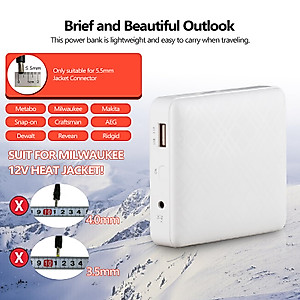 Smarkey 12v Heated Jacket Battery and Charger for Milwaukee, Dewalt, Snap-on, Metabo, Craftsman, AEG, Ryobi, Rigid Replacement (3000mAh)